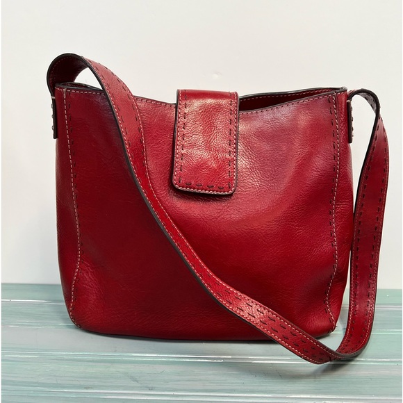Fossil | Bags | Fossil Red Leather Shoulder Bag | Poshmark